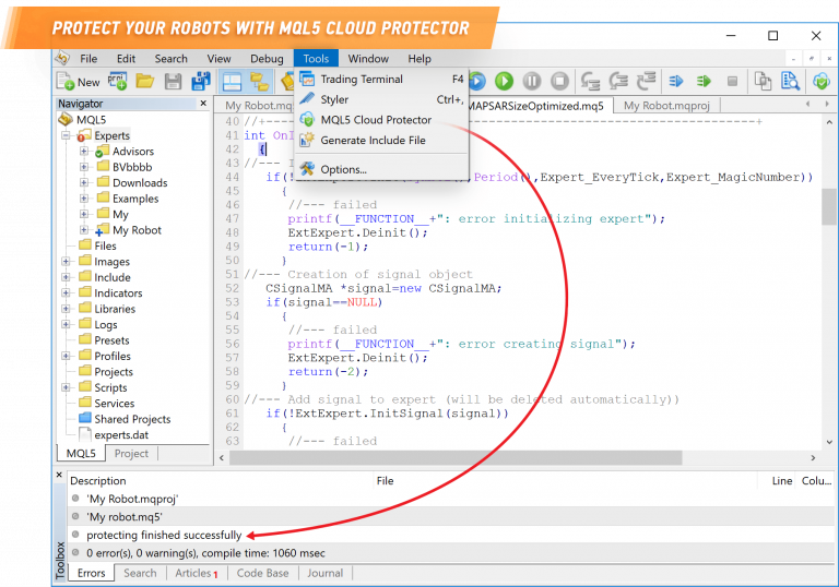 Metatrader 5 Adds New Tools Synthetic Instruments Shared Projects And Mql5 Cloud Protector